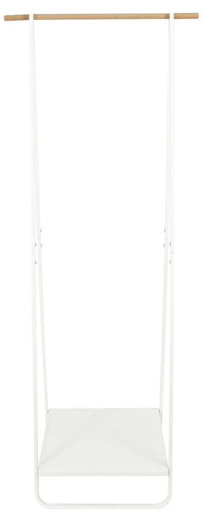 Compactor Nora White kovový stojan na šaty s kovovou policí na boty, 52 x 47 x 140 cm