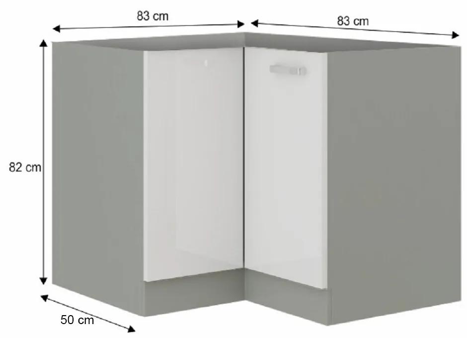 Dolní rohová kuchyňská skříňka Pleitton (bílá). 1040282