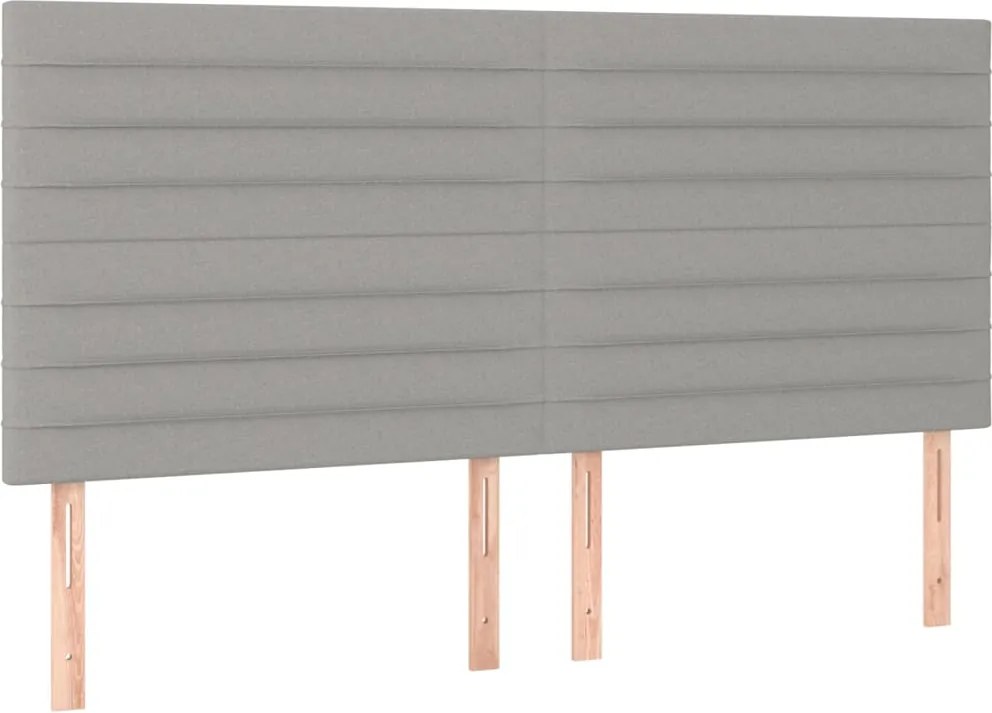 Box spring postel s matrací světle šedá 160 x 200 cm textil 3136685