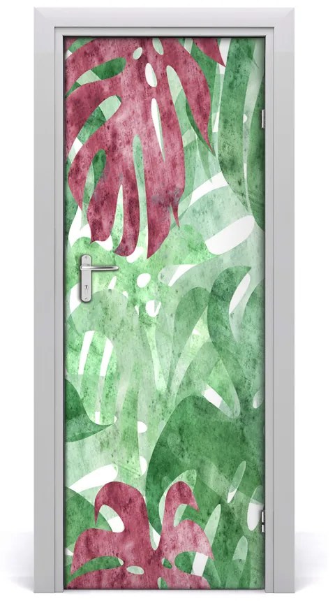 Samolepící fototapeta na dveře Monstera 85x205 cm