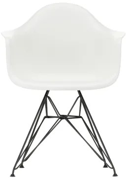 Eames Plastic Armchair DAR černě lakovaná bílá bílé na koberec Vitra