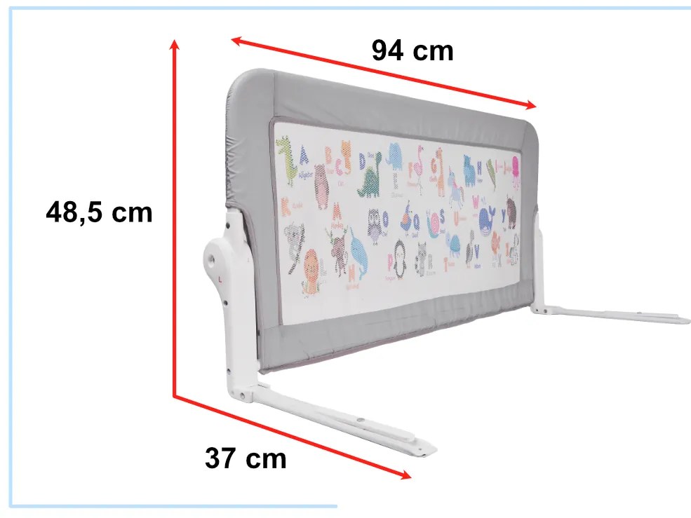 Creative Corner Bezpečnostní zábrana zábrana postele 90cm zvířata