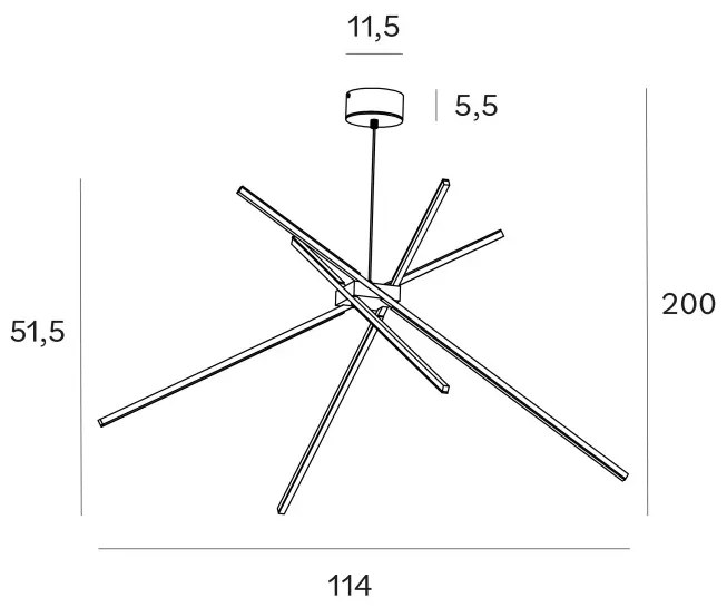 Maxlight P0457 Luxusní závěsné LED svítidlo SPIDER zlaté