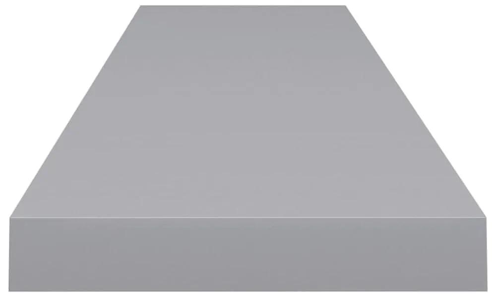 Petromila Plovoucí nástěnné police 4 ks šedé 120 x 23,5 x 3,8 cm MDF