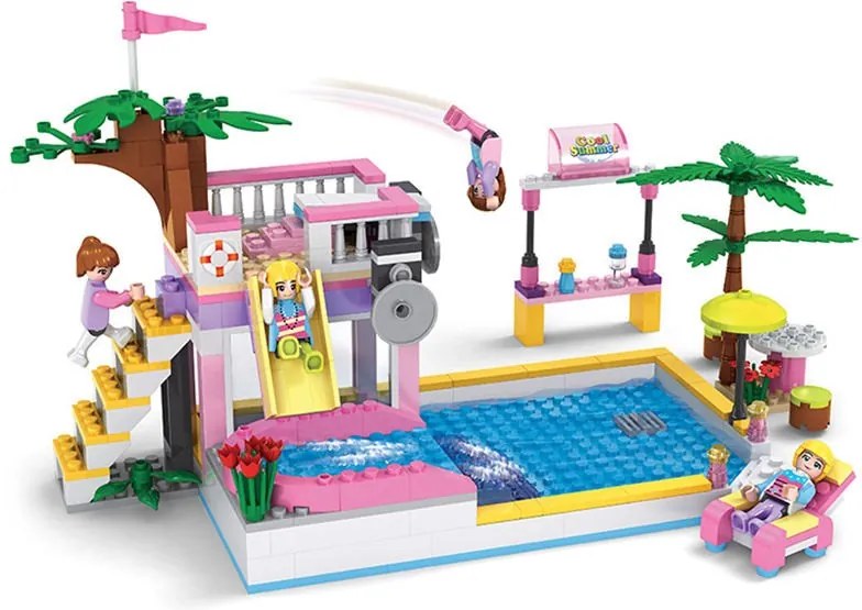 Blocki Lalilandia stavebnice Zábava u bazénu typ LEGO FRIENDS 302 dílů