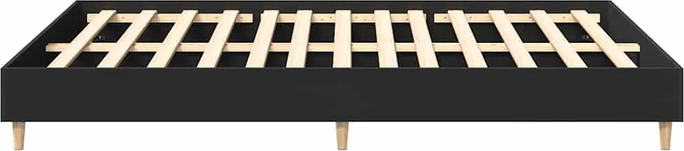 Rám postele bez matrace černý 150x200 cm Technické dřevo 3328709