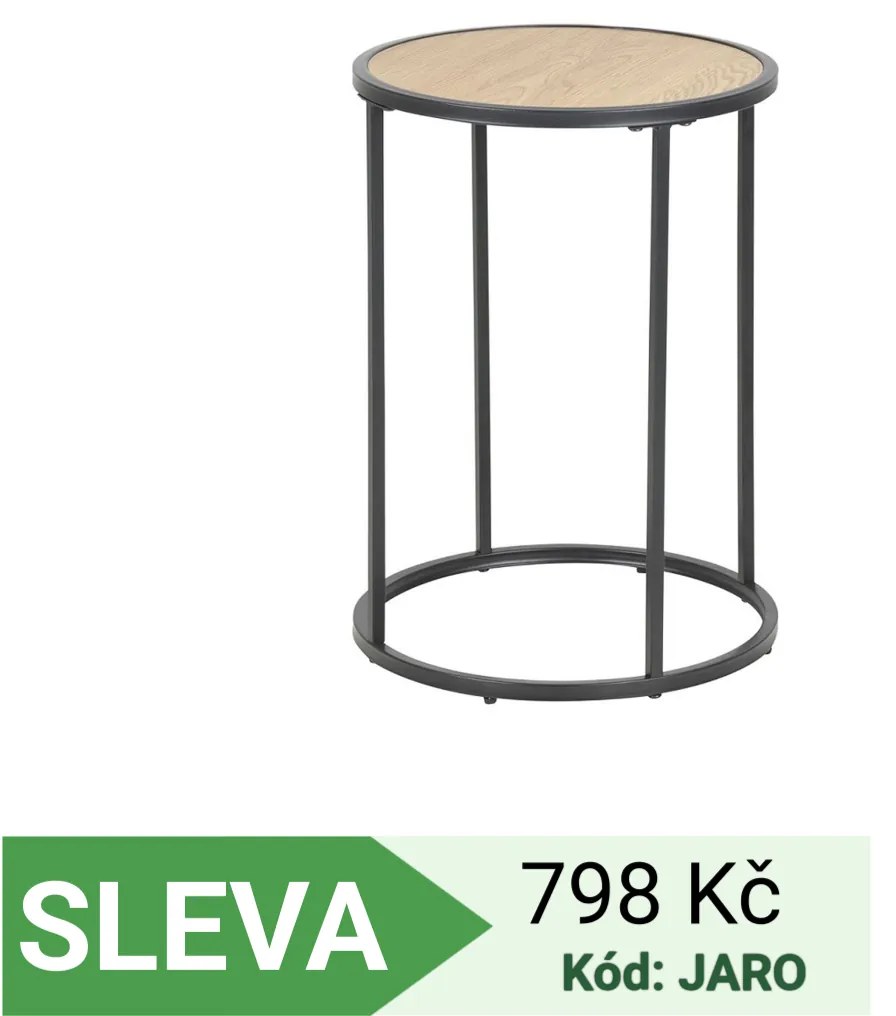 Kulatý stolek Seaford s průměrem 40 cm (80710)