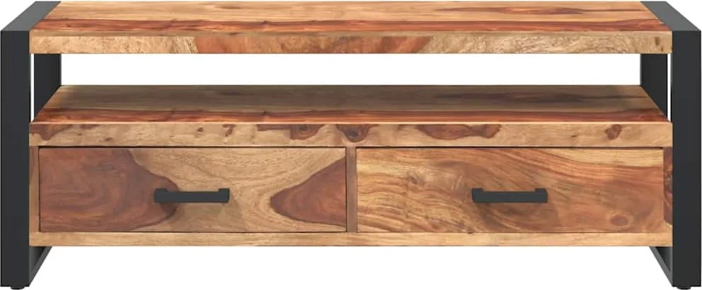 TV stolek 120 x 35 x 45 cm masivní akáciové dřevo 247403