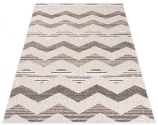 Moderní kusový koberec AVENTURA EC92D Vlnky krémový Rozměr: 80x150 cm