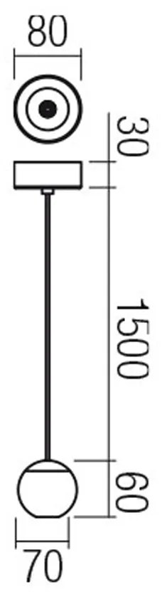 Redo 01-2805 závěsné LED svítidlo Obo růžovo zlaté, 8,5W, 3000K, ø7cm