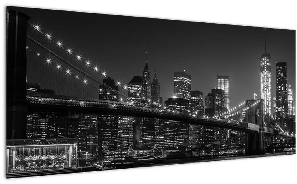 Obraz Brooklyn mostu v New Yorku (100x40 cm), 40 dalších rozměrů