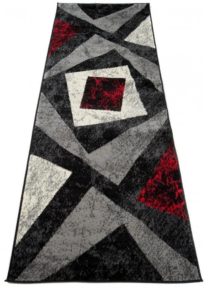 Kusový koberec PP Gil černý atyp 80x200cm
