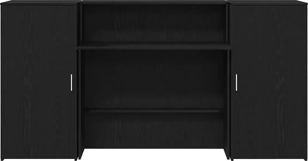 Recepční stůl černý dub 200x50x103,5 cm kompozitní dřevo 3324215
