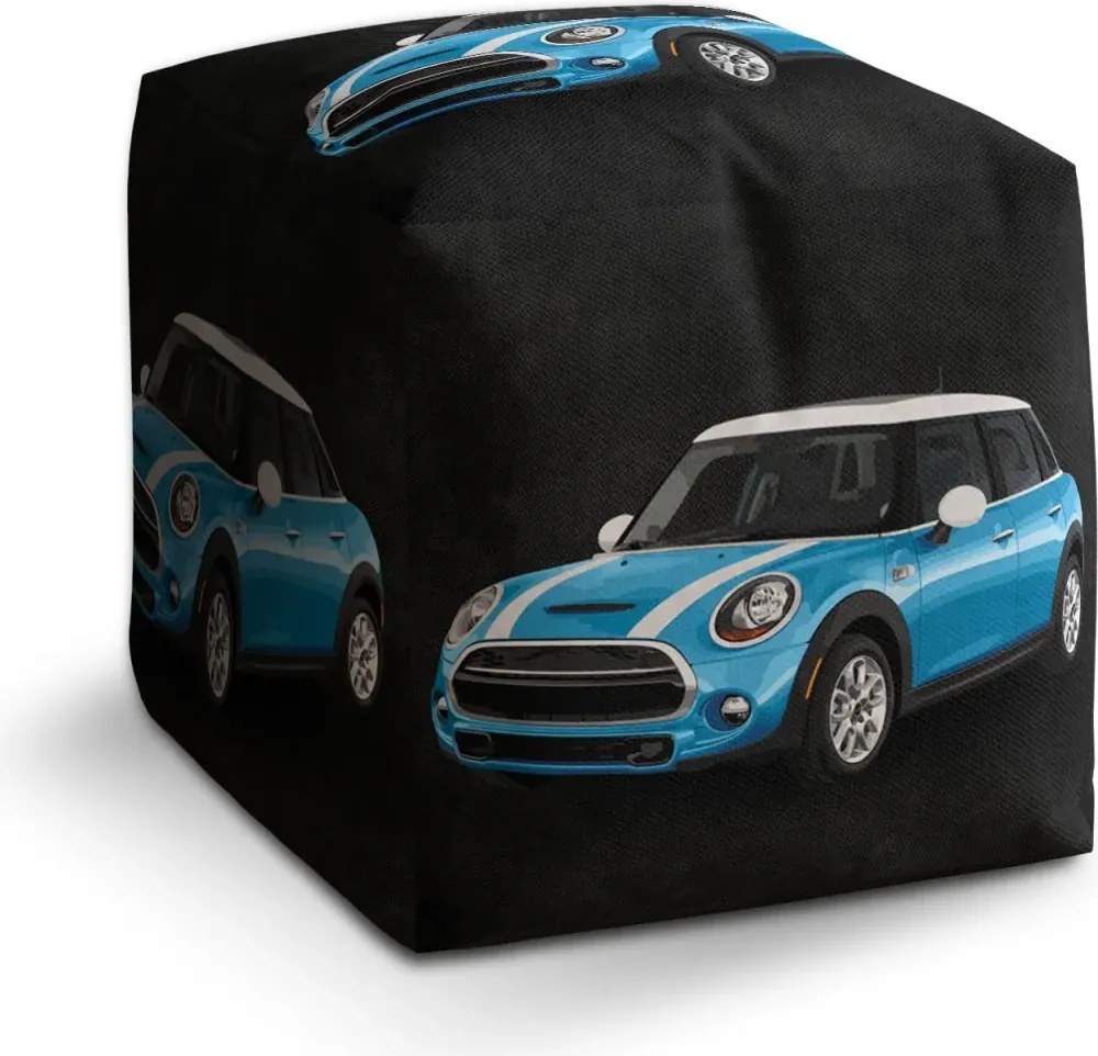 Sablio Taburet Cube Mini sedan Černé pozadí - 60x60x60 cm