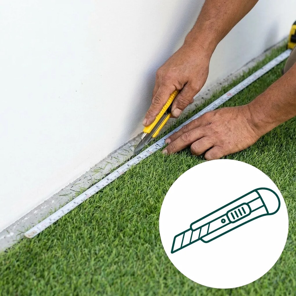 Europe Grass, Umělá tráva PartyGrass Brown, vyříznout kruh, šíře 4m, hnědá