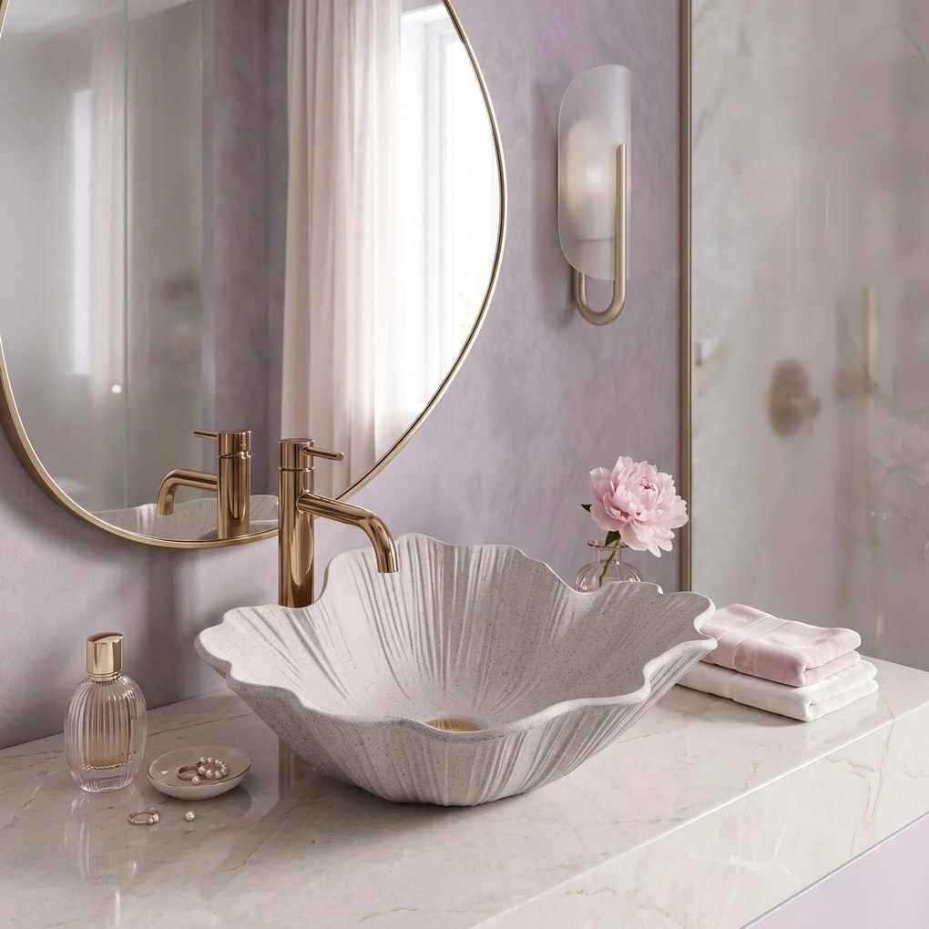 Rea, Umyvadlo na desku Rea Flower Beige, REA-U7888