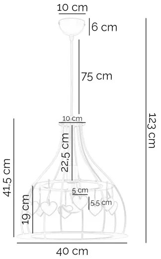 ONLI - Dětský lustr TITTA 1xE27/22W/230V růžová