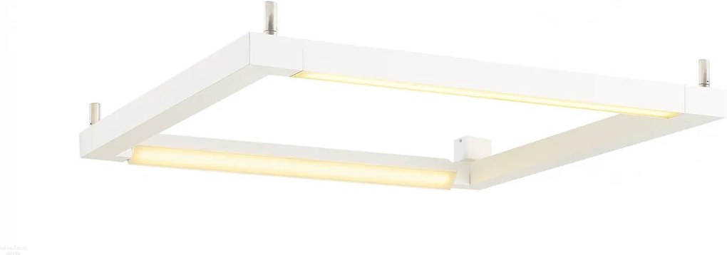 SLV Big White 157661 Open Grill, stropní/nástěnné svítidlo s nastavitelným směrem svícení, 58W LED 3000K, bílá, 73x73cm