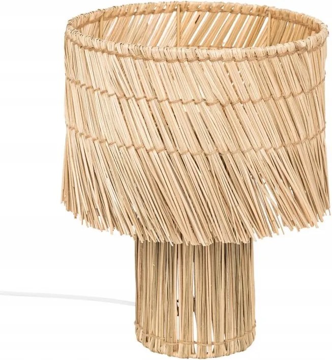 Stolní lampa boho z rákosu Yoni, 34 cm
