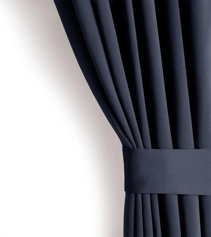 Zatěmňovací závěs blackout RESTILO indigo 140 x 245 cm sada 2 ks