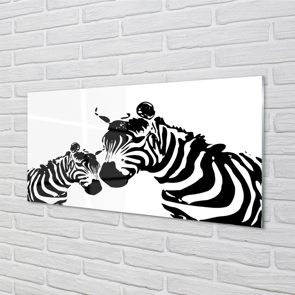 akrylový obraz malované zebra 100x50 cm