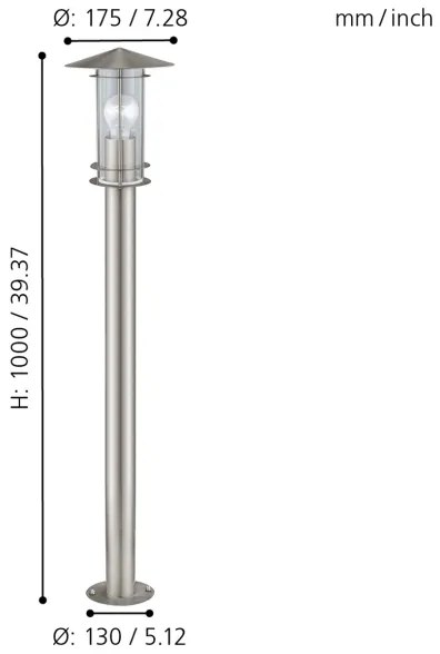 EGLO 30188 - Venkovní lampa LISIO 1xE27/60W/230V IP44