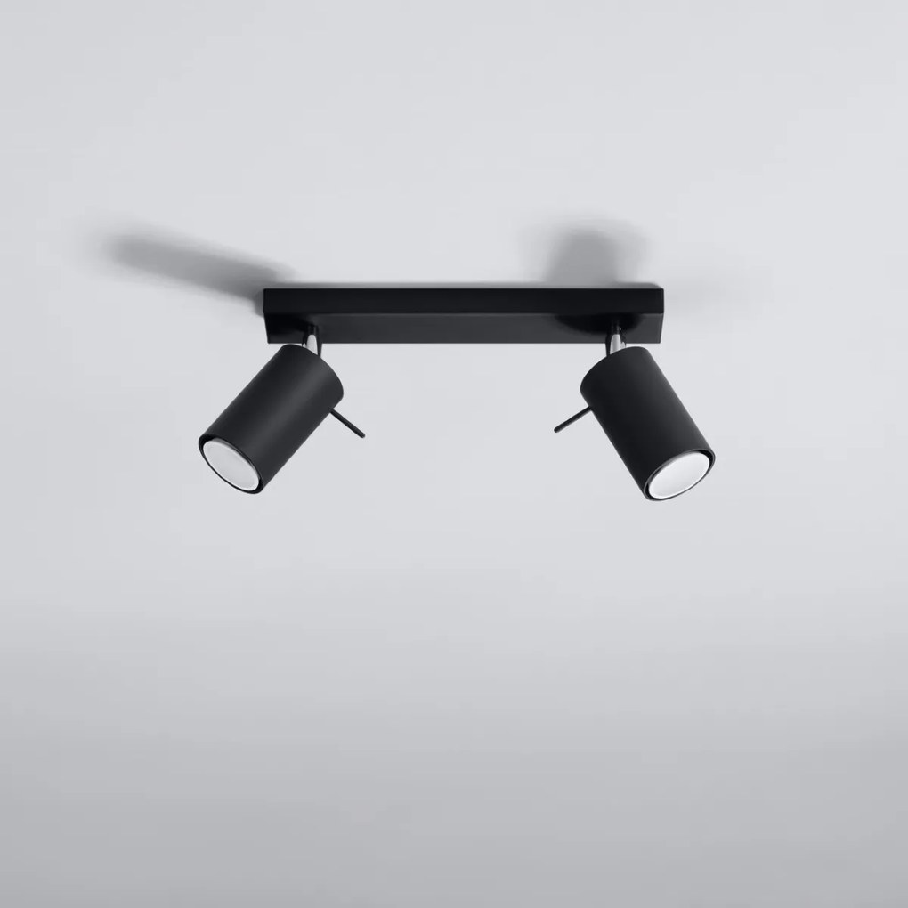 Sollux Lighting Stropní svítidlo RING 2 černé