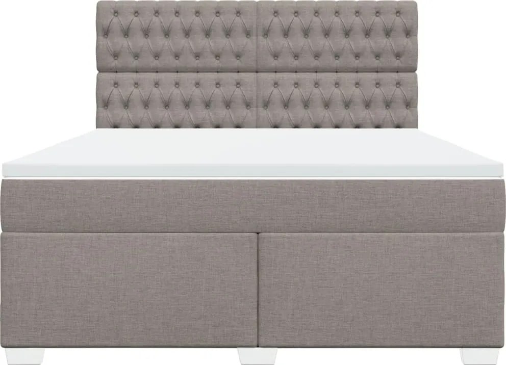 Box spring postel s matrací taupe 180x200 cm textil 3290578
