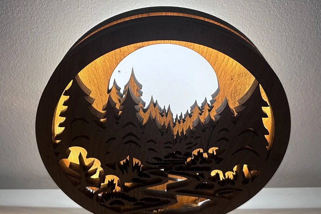 Li-Go "V lese" lampa 20x22cm provedení povrchu: dub světlý