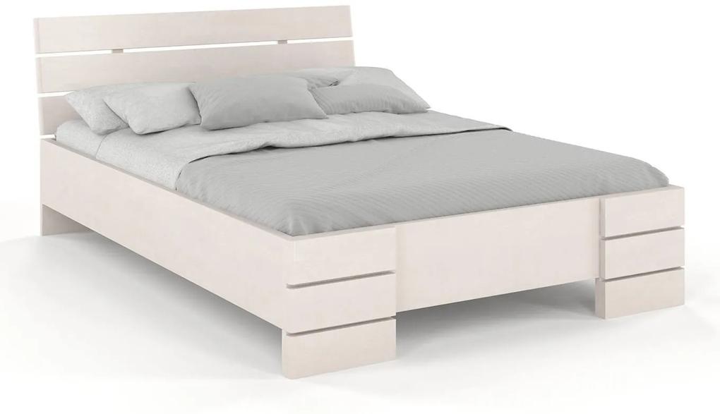 Buková postel s úložným prostorem - Sandemo   , Buk přírodní, 120x200 cm