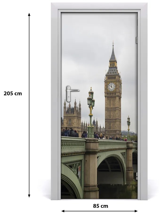 Fototapeta samolepící na dveře Big Ben Londýn 85x205 cm