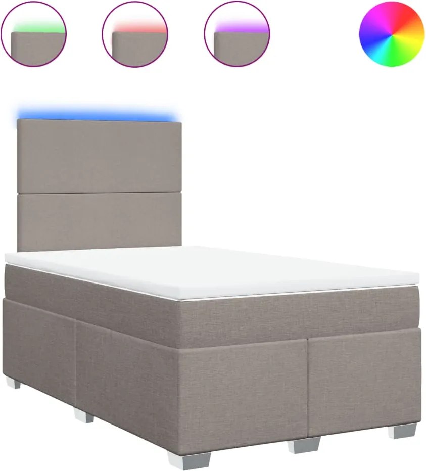 Box spring postel s matrací taupe 120x190 cm textil 3292724