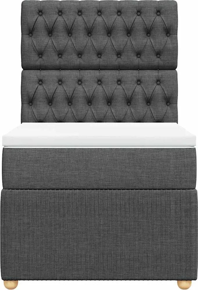 Box spring postel s matrací tmavě šedá 80 x 200 cm textil 3291891