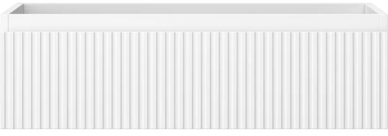 Mexen Rivel, koupelnová skříňka 80 cm, 1 zásuvka, drážkovaná, bílá matná, 91A20-08023-1-BF01