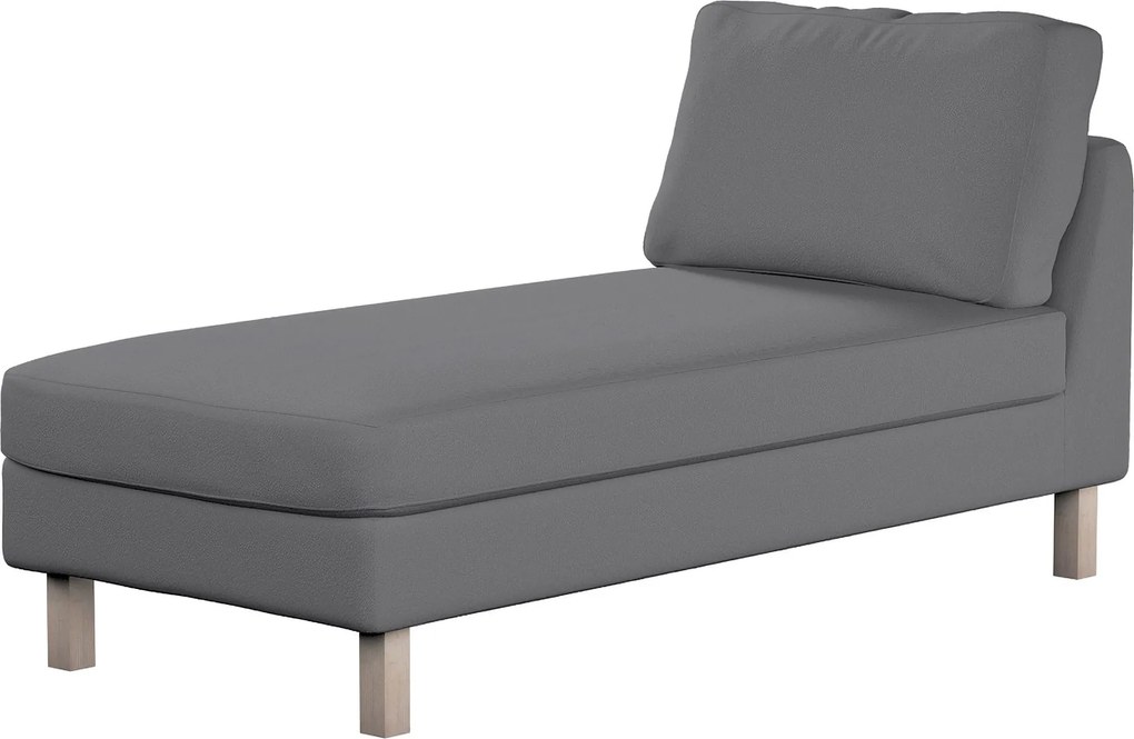 Potah na podnožku IKEA Karlstad barva šedá látka pletený vzor