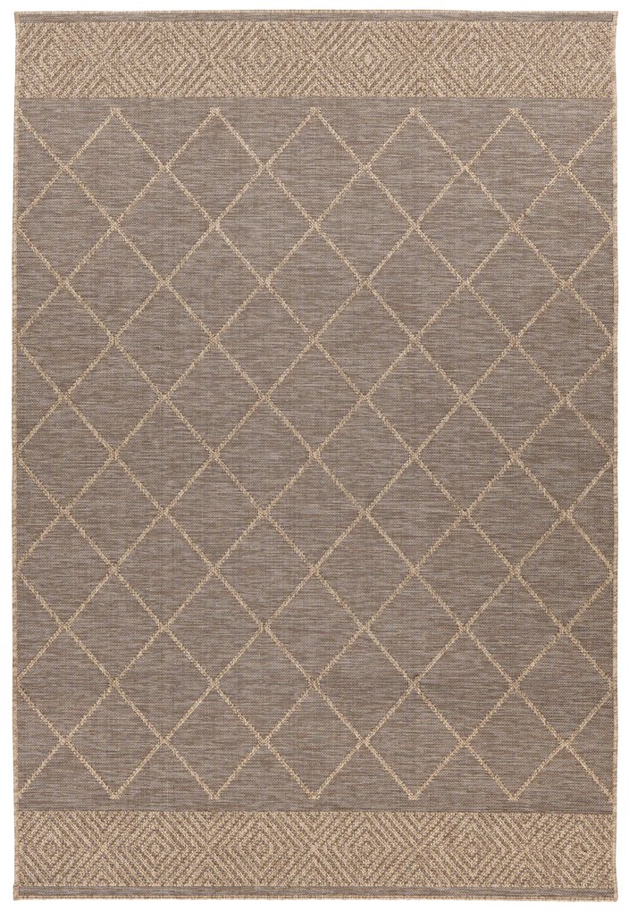 Obsession, Kusový koberec My Oslo 710 Taupe – na ven i na doma, 120x170, hnědá, chodba / předsíň