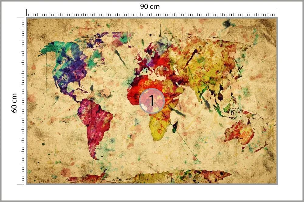 Fototapeta Mapa Světa Samolepící tapety 104x70.5