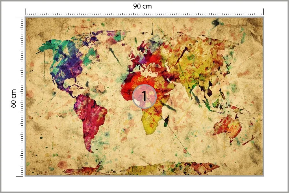 Fototapeta Mapa Světa Strukturální vinyl 90x60