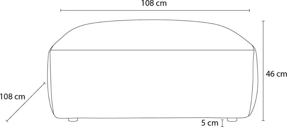 Tmavě zelená manšestrová podnožka Lucien – Bobochic Paris