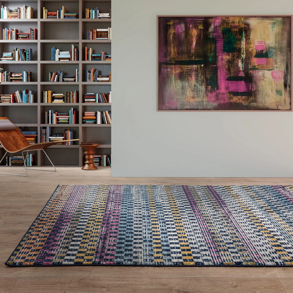 Tribeca Design Kusový koberec Jars Check Bright Rozměry: 80x150 cm