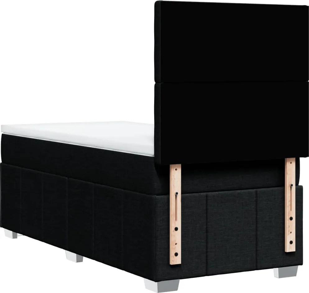 Box spring postel s matrací černá 100 x 200 cm textil 3291595