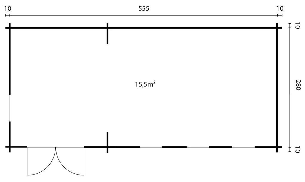 Domek Natálie 575x300cm, 40mm