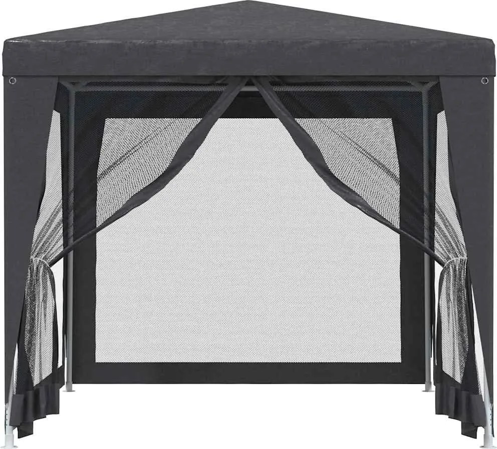 Party stan se 4 síťovanými bočnicemi antracitový 2,5x2,5 m HDPE 319224