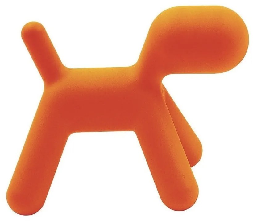 Oranžová dětská stolička ve tvaru psa Magis Puppy, výška 81 cm