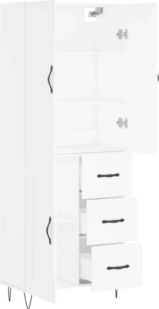 Skříň highboard bílá 69,5 x 34 x 180 cm kompozitní dřevo 3198105