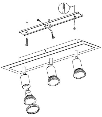 Eglo 94965 - LED Bodové svítidlo SARRIA 3xGU10-LED/5W/230V
