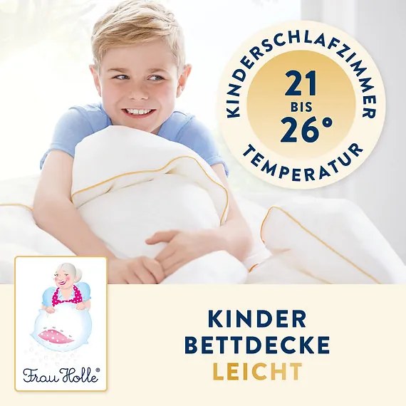 Dětská péřová přikrývka Frau Holle z prachového husího peří Rozměr: Kid's Down: 100x135 cm (260 g)