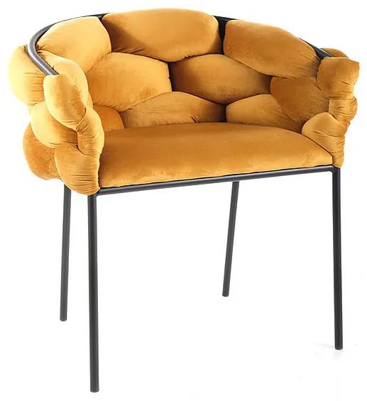 Jídelní židle Noemi (žlutá + černá). 1050572