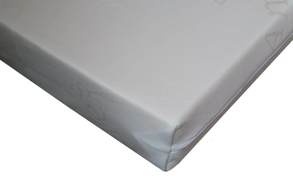 Via-nábytek Potah na matraci HLADKÝ - bílý 160 x 200 10 cm
