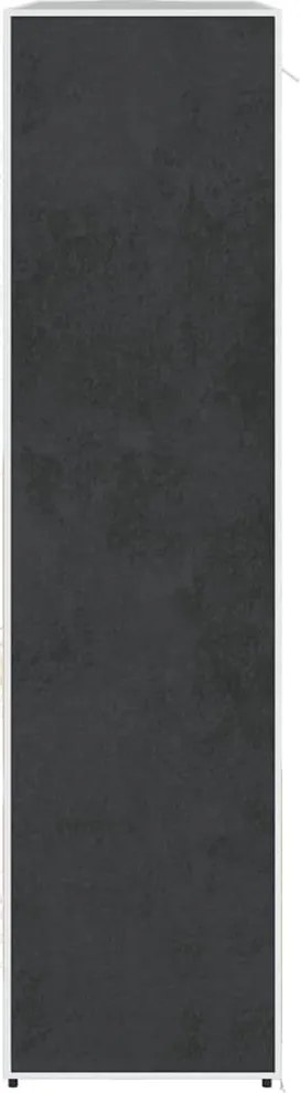 Látková šatní skříň s přihrádkami a tyčemi 45x150x176 cm černá 240495